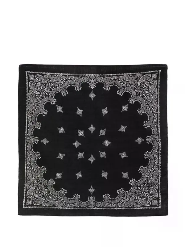 Destin Paisley-print Bandana Scarf - Black
