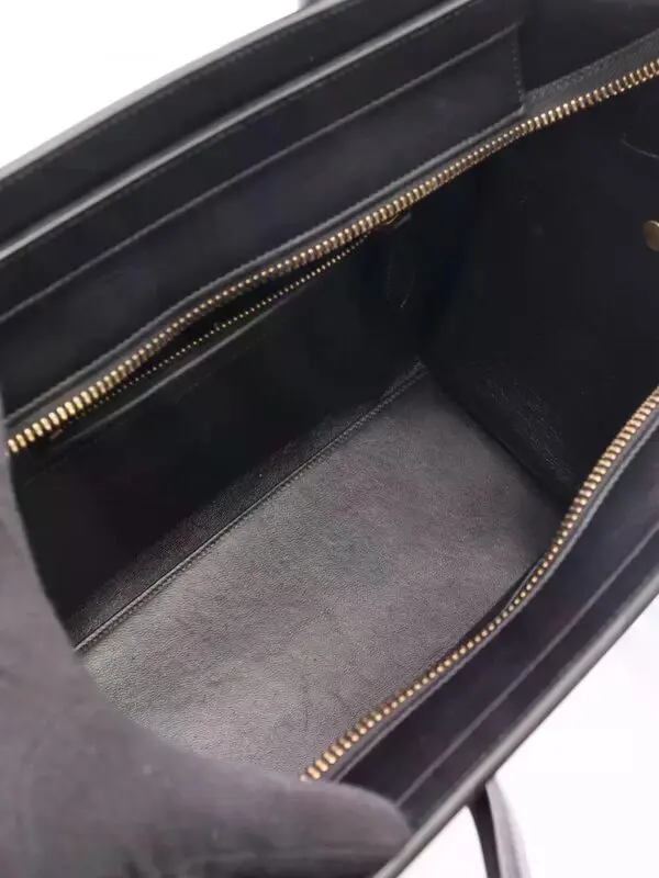 Celine 2000-2026 Micro Tricolor Leather Luggage Tote Handbag