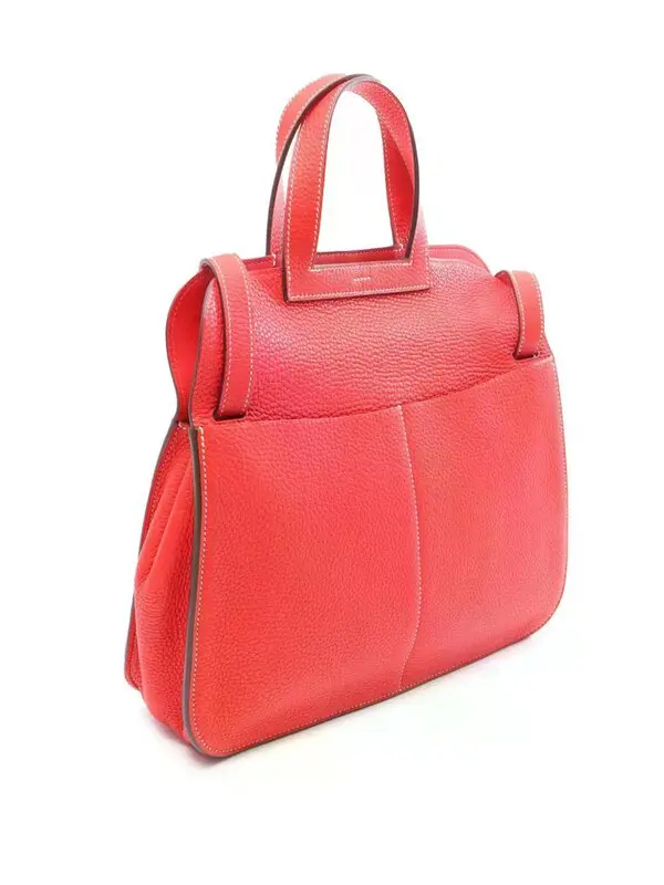 Hermès Togo Halzan 31 Satchel - Red