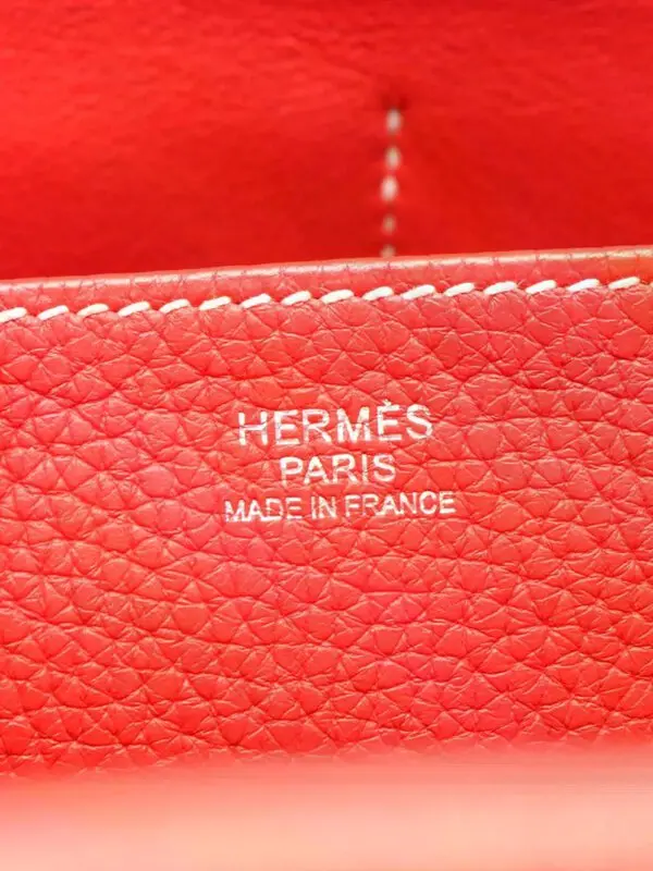 Hermès Togo Halzan 31 Satchel - Red