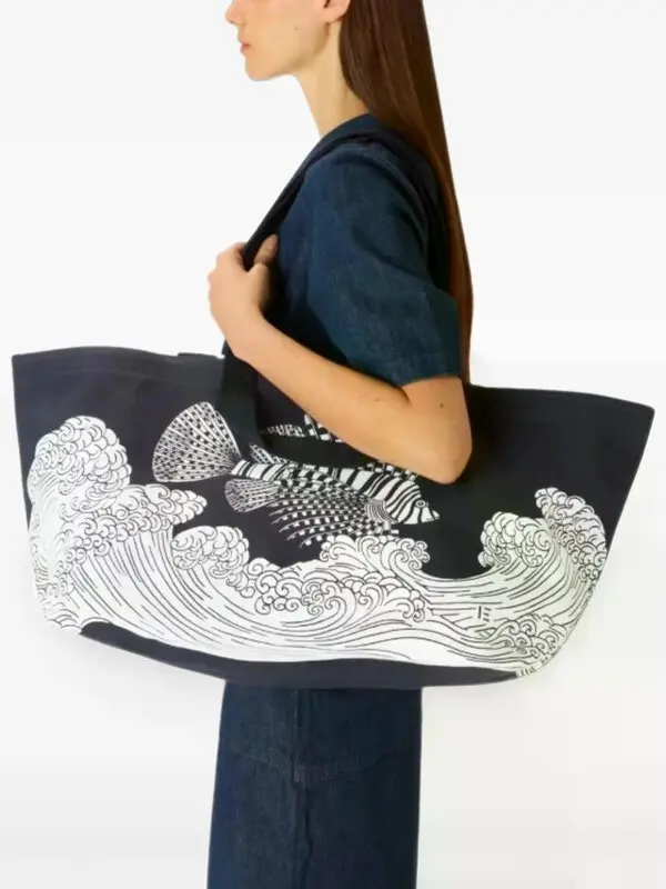 INOUI EDITIONS Poseidon Graphic-print Tote Bag - Blue