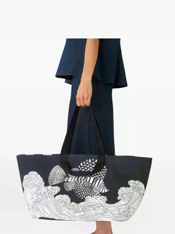 INOUI EDITIONS Poseidon Graphic-print Tote Bag - Blue