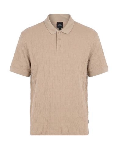 Armani Exchange Polo Shirt Sand Size Cotton - Beige