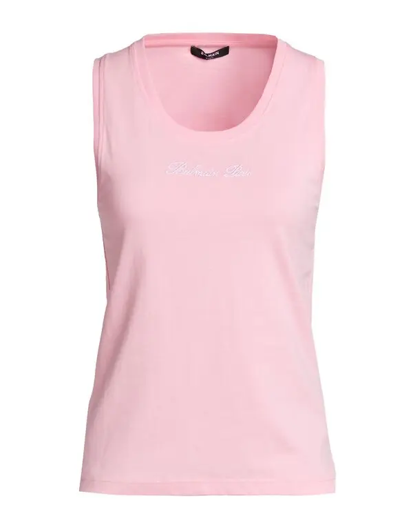 Balmain Tank Top Size Cotton - Pink