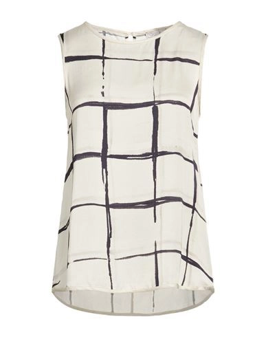 Peserico Checked Viscose Top - Cream