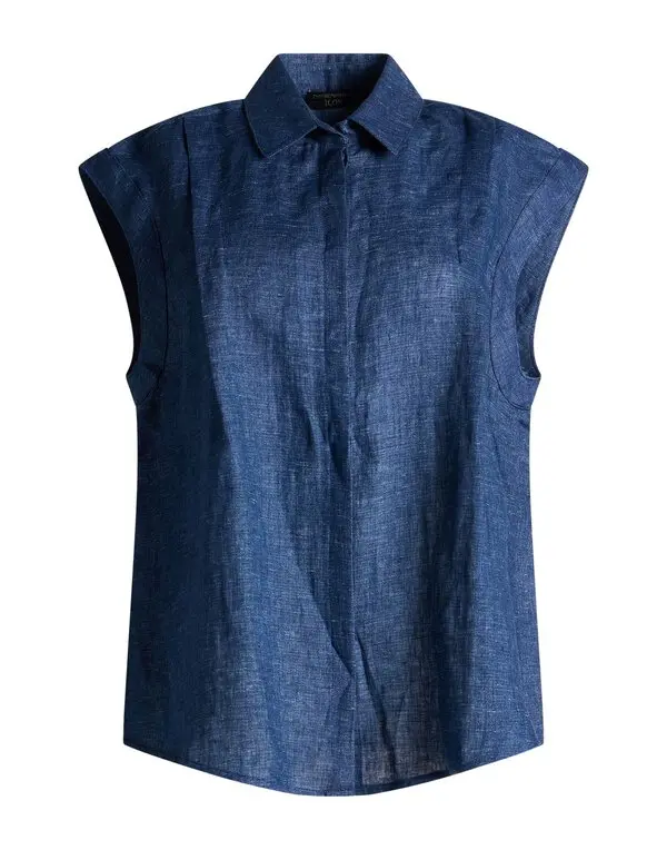 Emporio Armani Chambray Sleeveless Shirt
