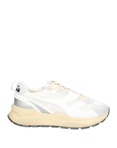 DIADORA Sneakers Size Leather, Textile Fibers - White