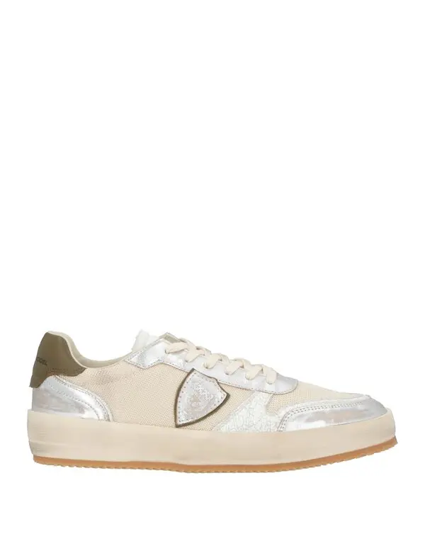 Philippe Model Sneakers Ivory Size Textile Fibers, Leather