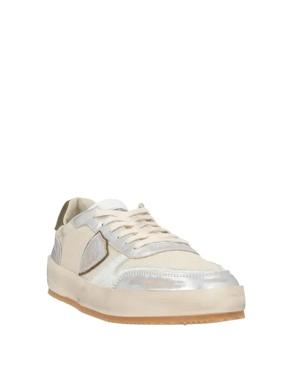 Philippe Model Sneakers Ivory Size Textile Fibers, Leather