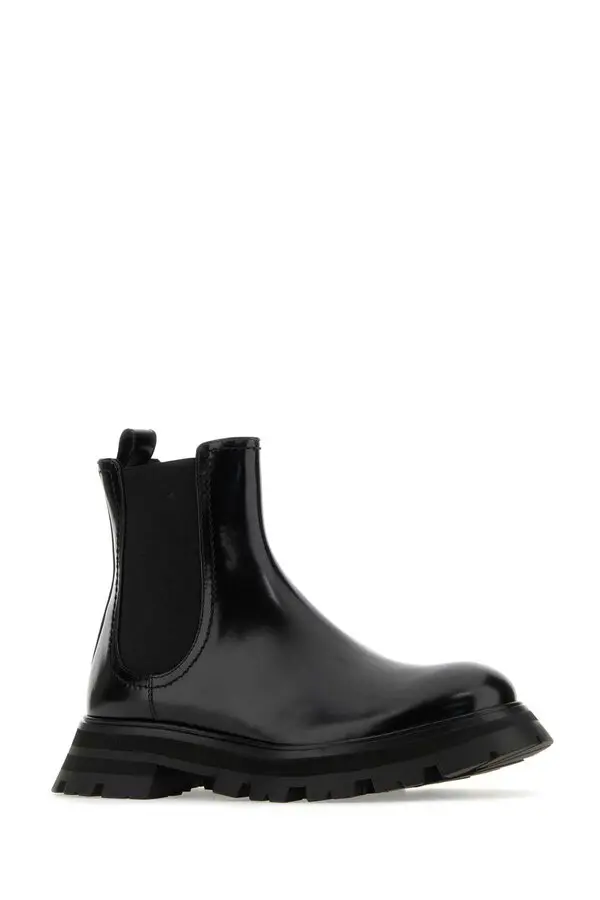 Alexander McQueen Leather Ankle Boots