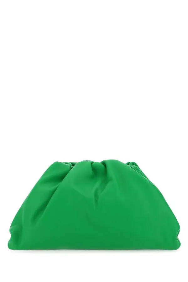 Bottega Veneta Nappa Leather Pouch Clutch - Green