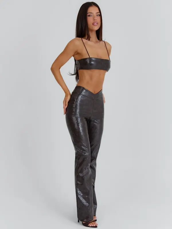 OUTCAST Ishani Crop Top Chocolate
