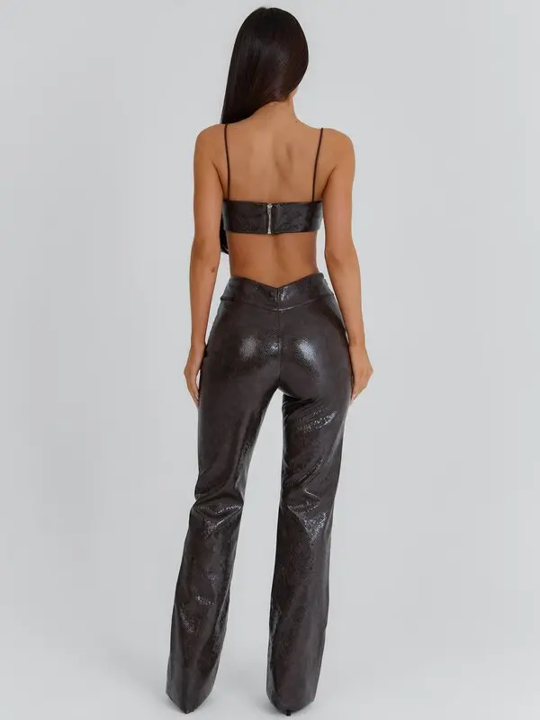OUTCAST Ishani Crop Top Chocolate