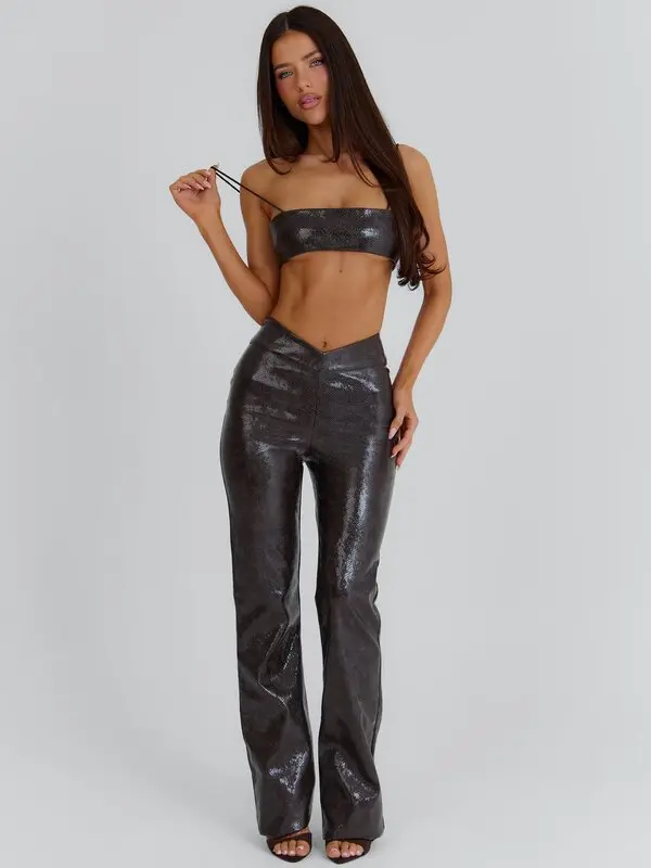 OUTCAST Ishani Crop Top Chocolate