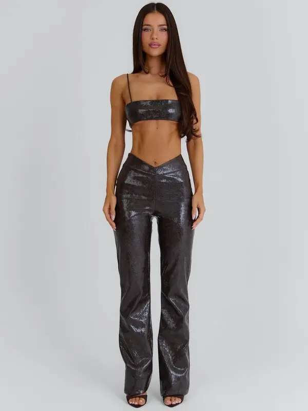 OUTCAST Ishani Crop Top Chocolate