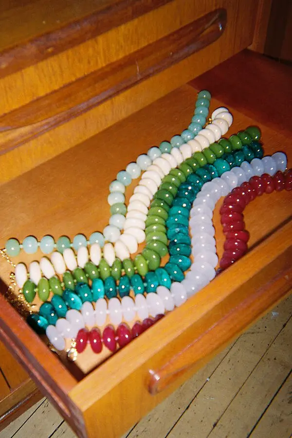 Anthropologie Waverly Beaded Necklace - Mint