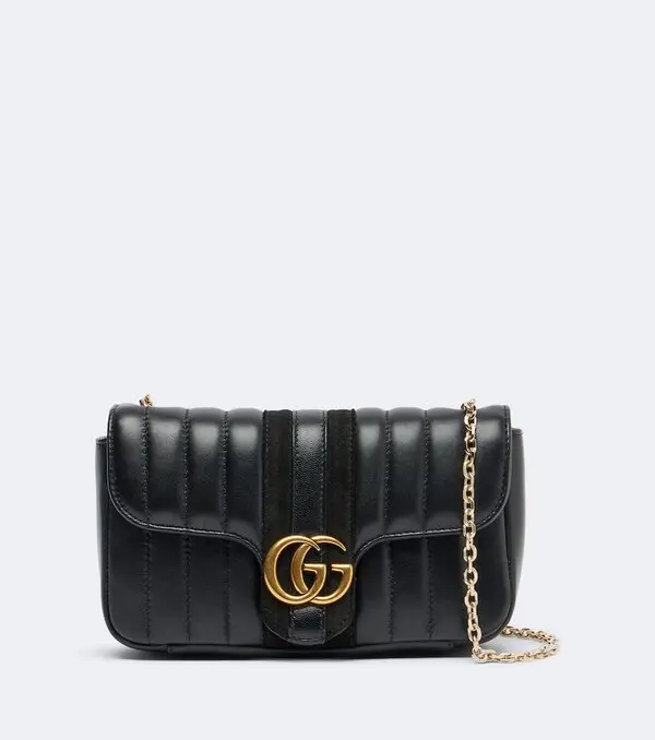 Gucci Jetset Gg Marmont Small Shoulder Bag - Black