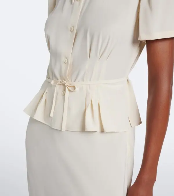 Prada Embellished Silk Crêpe Midi Dress