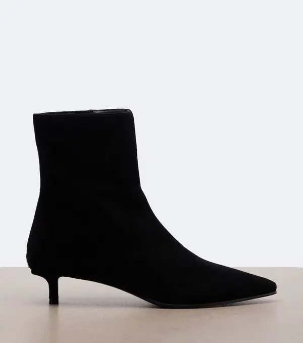 JIMMY CHOO Lory Suede Ankle Boots - Black