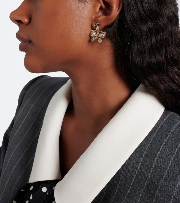 Valentino Garavani Flutterby Vlogo Swarovski®-embellished Earrings