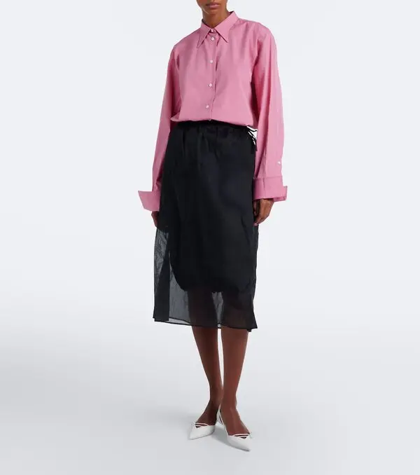 Prada Oversized Cotton Poplin Shirt