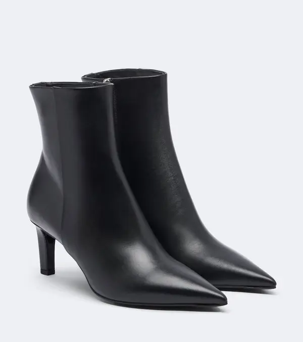 JIMMY CHOO Frankie Leather Ankle Boots - Black