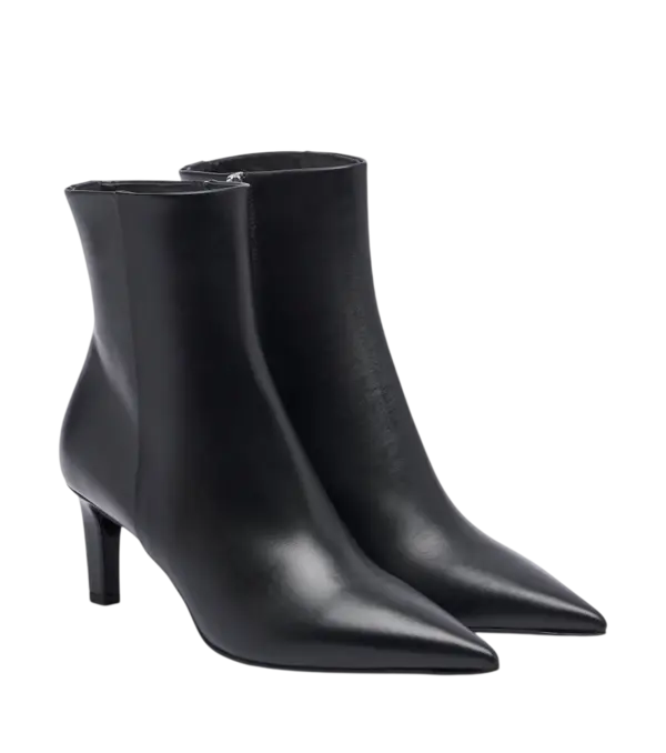 JIMMY CHOO Frankie Leather Ankle Boots - Black