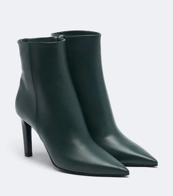 JIMMY CHOO Frankie Leather Ankle Boots - Green
