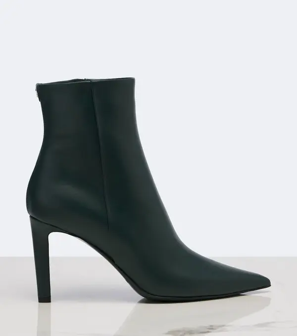 JIMMY CHOO Frankie Leather Ankle Boots - Green