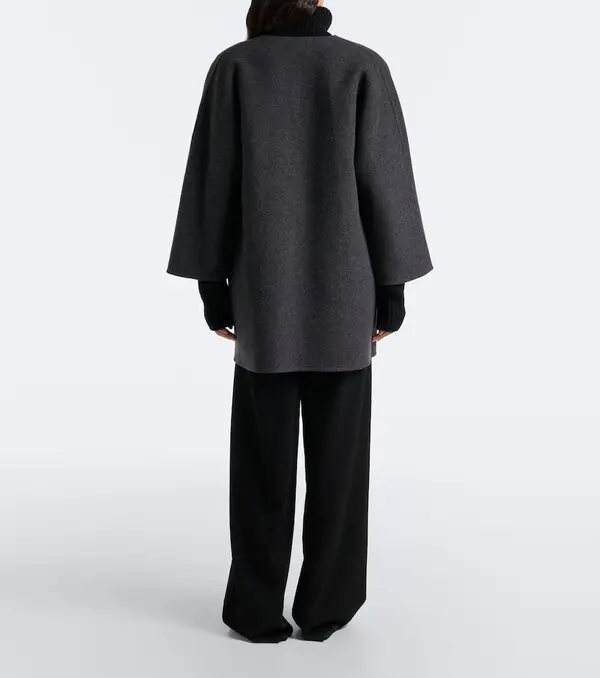 THE ROW Farah Wool And Cashmere Wide-leg Pants