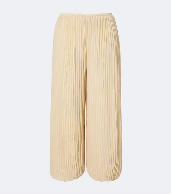Zimmermann Pleated Chiffon Balloon Pants - Beige