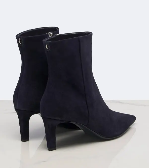 JIMMY CHOO Frankie Suede Ankle Boots - Blue