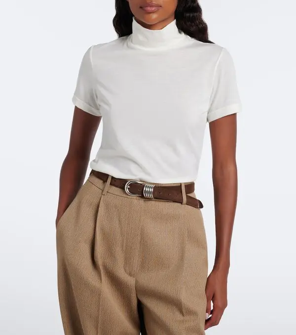 Eleventy Cotton And Wool Turtleneck Top