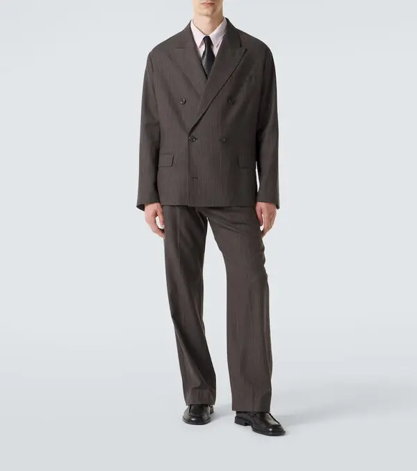 Our Legacy Halt Striped Wool And Cotton Blazer
