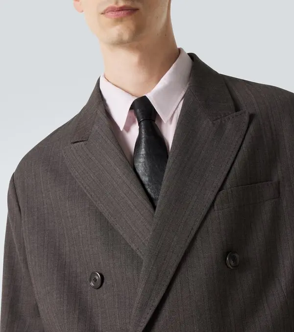 Our Legacy Halt Striped Wool And Cotton Blazer