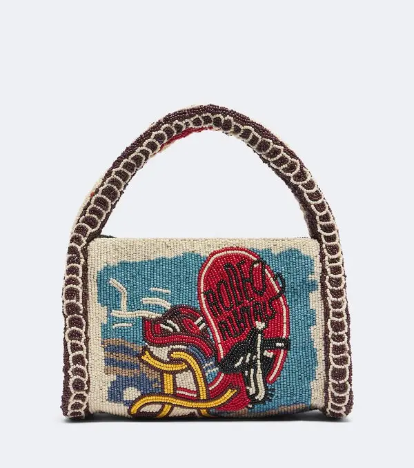 ALEMAIS Alémais Ace Small Beaded Shoulder Bag