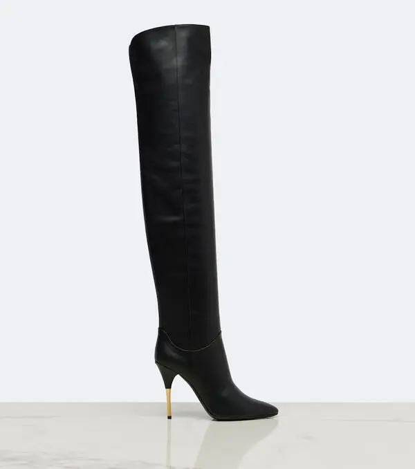 Valentino Garavani Vlogo Leather Over-the-knee Boots