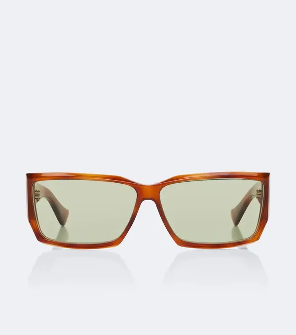Valentino Garavani Classico Vlogo Rectangular Sunglasses - Brown
