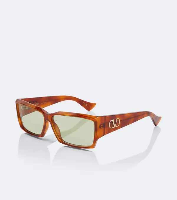 Valentino Garavani Classico Vlogo Rectangular Sunglasses