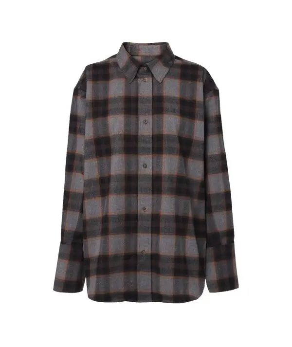 RÓHE Checked Cotton Flannel Shirt - Multicoloured