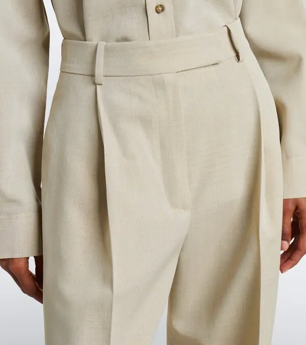 RÓHE Wool And Silk-blend Straight Pants