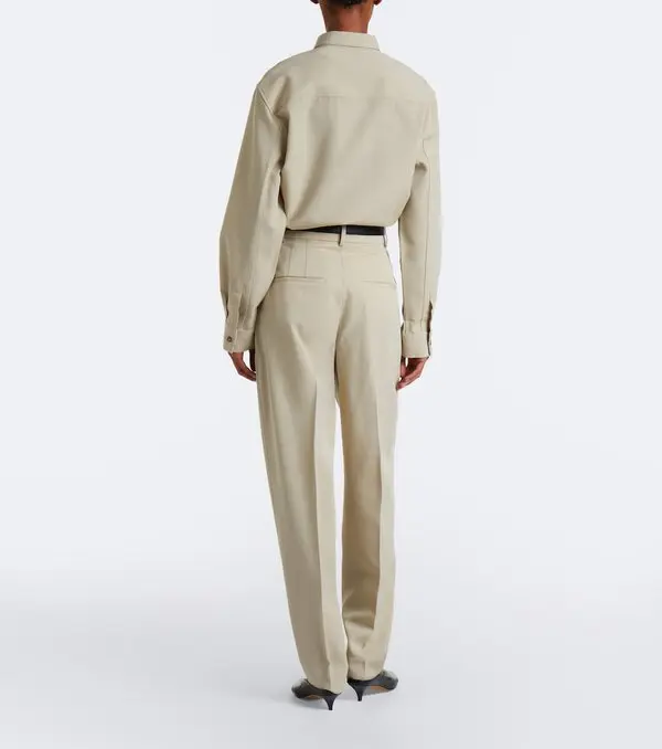 RÓHE Wool And Silk-blend Straight Pants