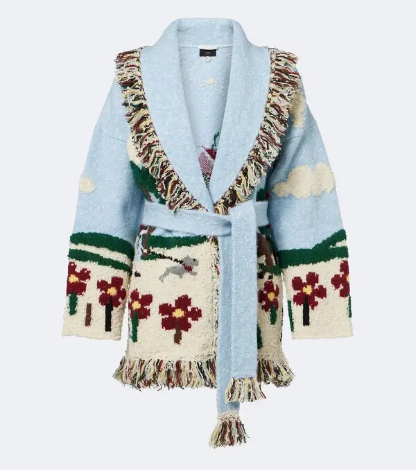 Alanui Casa Intarsia Wool-blend Cardigan - Multicoloured