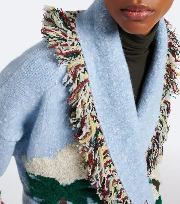 Alanui Casa Intarsia Wool-blend Cardigan