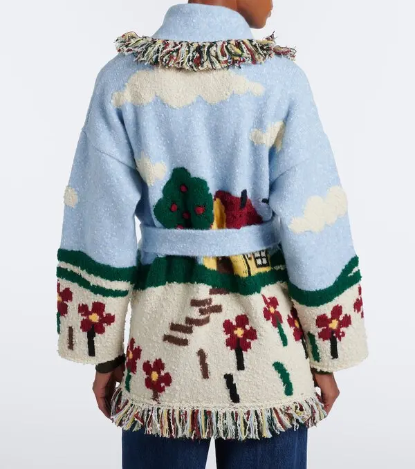 Alanui Casa Intarsia Wool-blend Cardigan