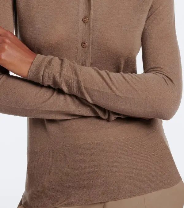 JOSEPH Reem Cashmere Henley Shirt - Beige