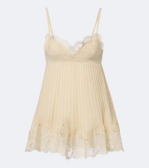Zimmermann Lace-trimmed Chiffon Camisole - Beige
