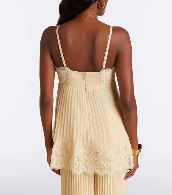 Zimmermann Lace-trimmed Chiffon Camisole