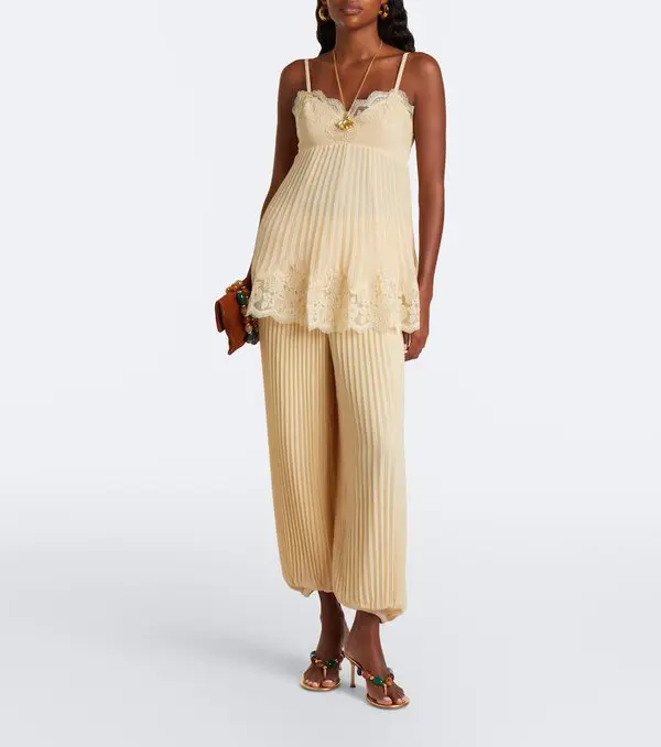 Zimmermann Lace-trimmed Chiffon Camisole