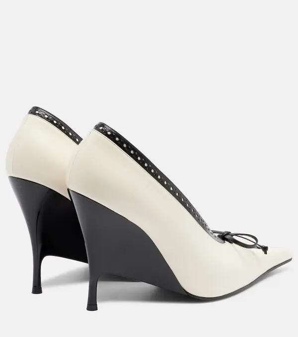 Alexander McQueen Koko Leather Wedge Pumps